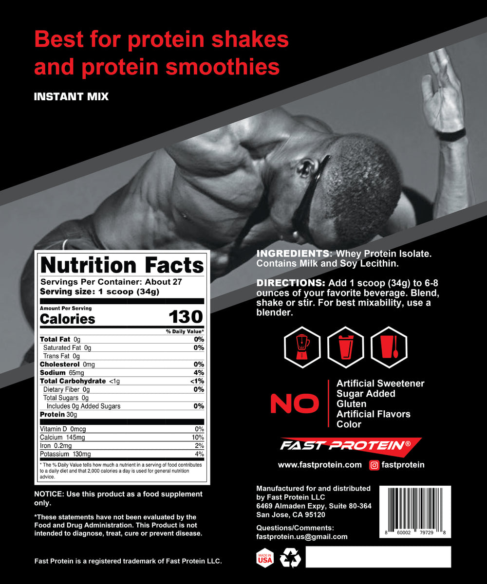 Isolate Protein Powder - Unflavored, Kosher, Halal, rBST free